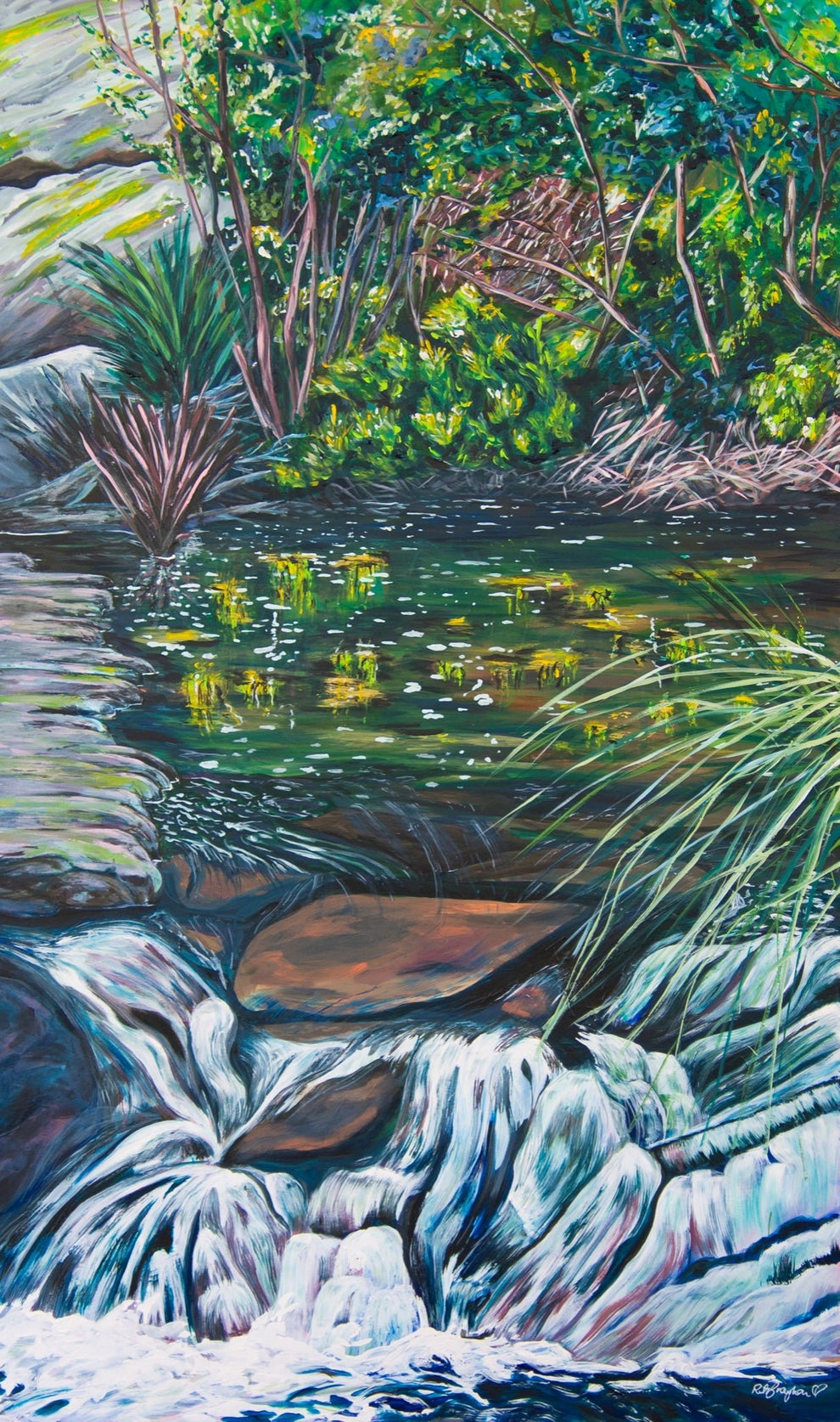 Venus Baths: Waterfall - Original Art – Gold Coast Gallery Of Art